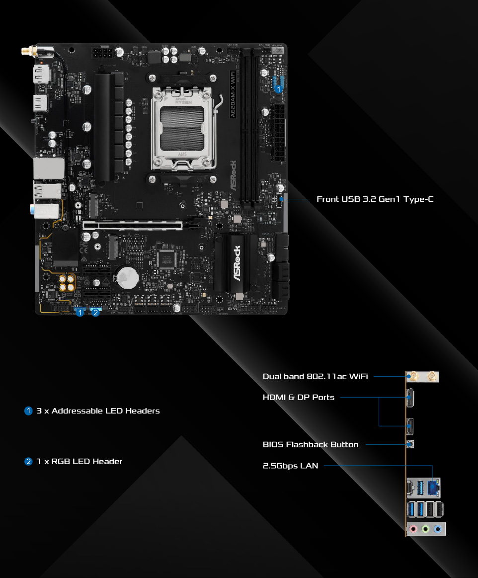 ASRock > A620AM-X WiFi
