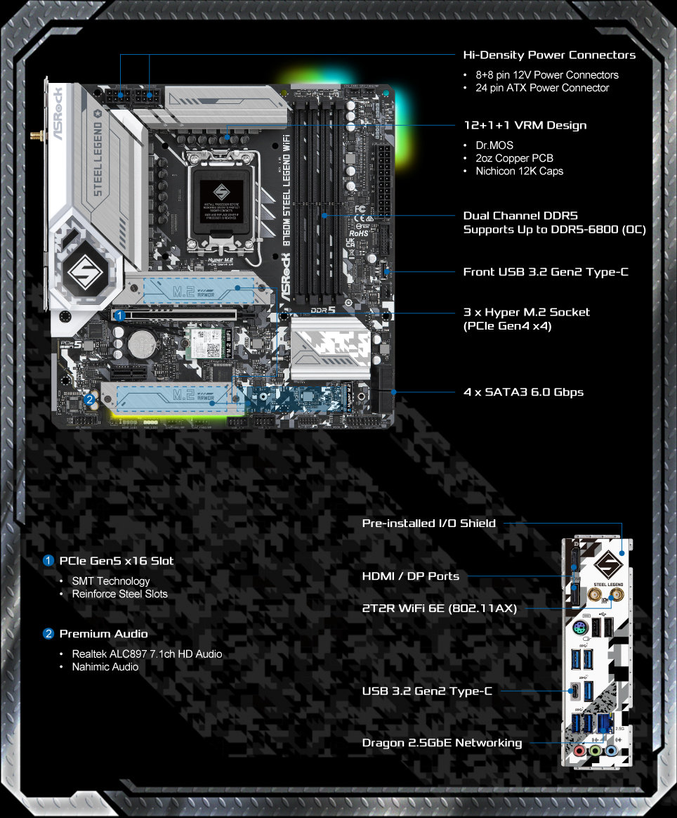 ASRock > B760M Steel Legend WiFi