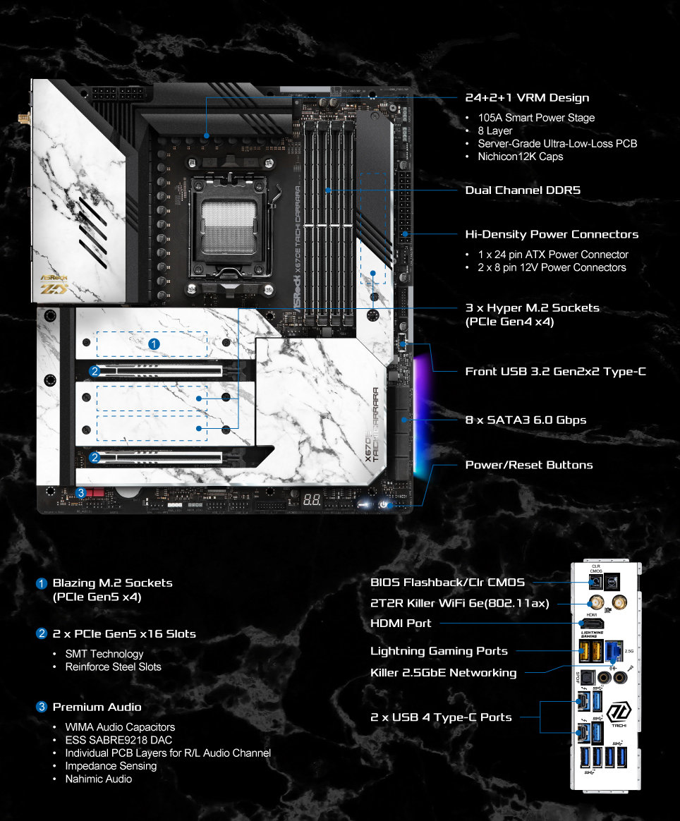 ASRock > X670E Taichi Carrara
