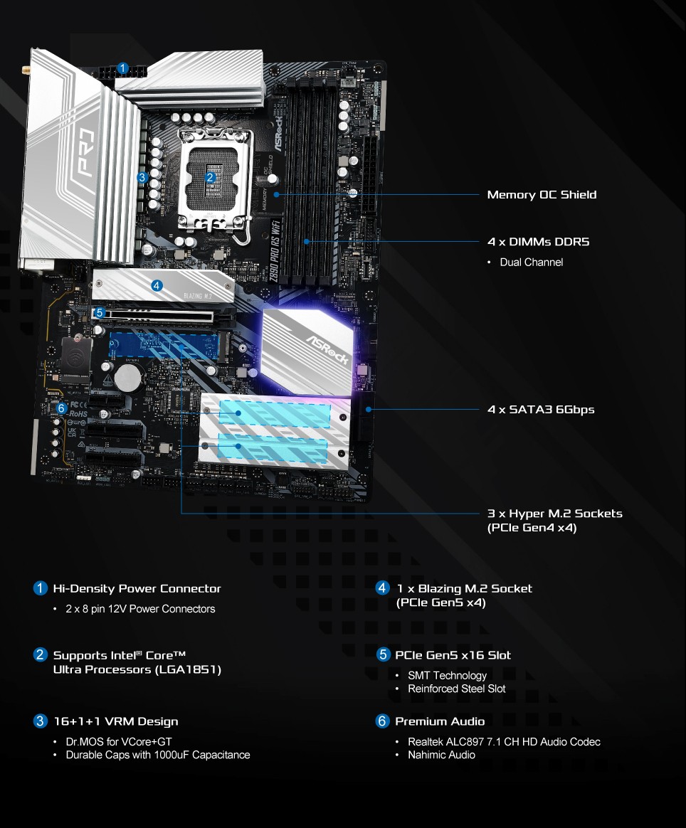 ASRock > Z890 Pro RS WiFi