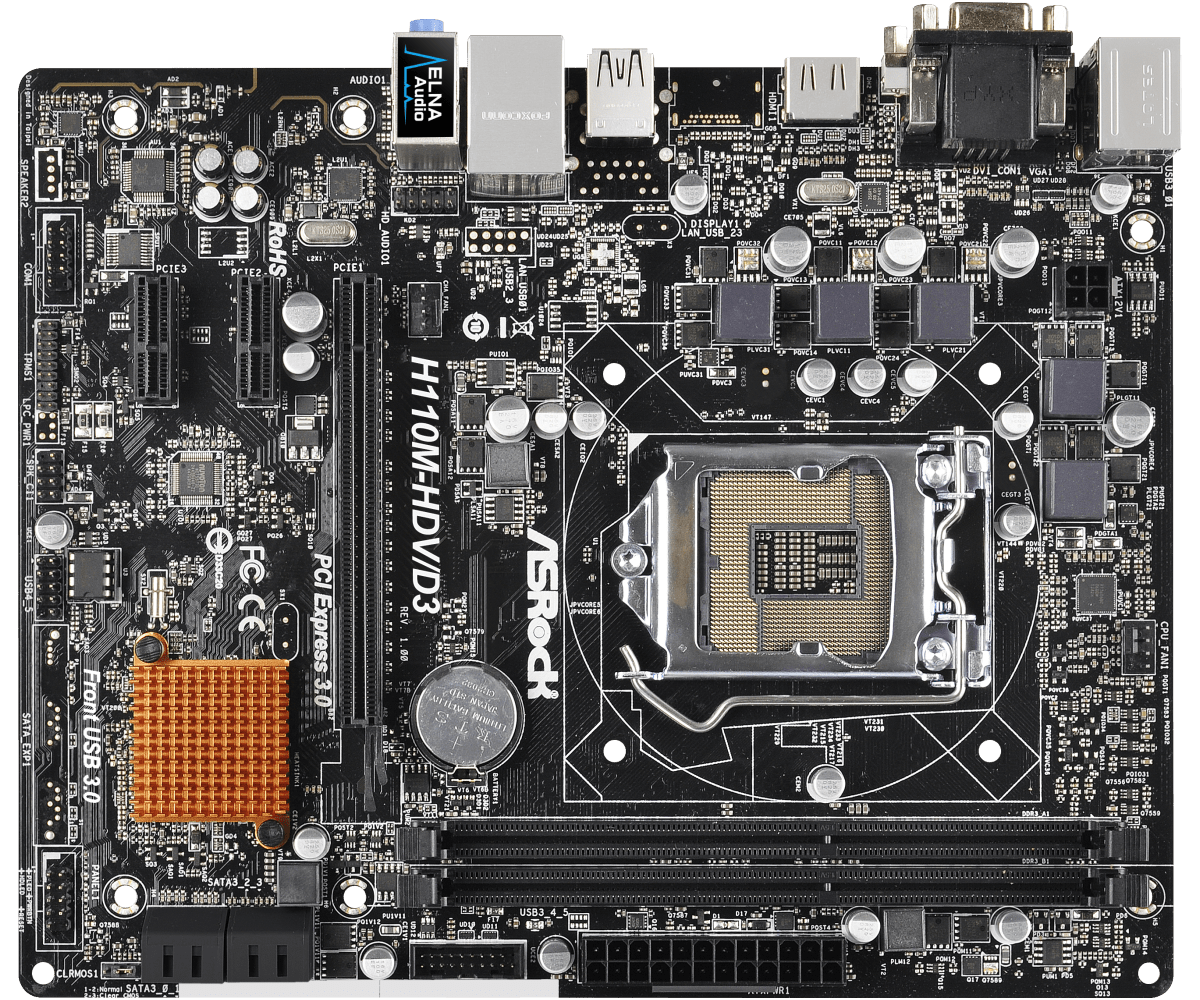 ASRock > H110M-HDV/D3