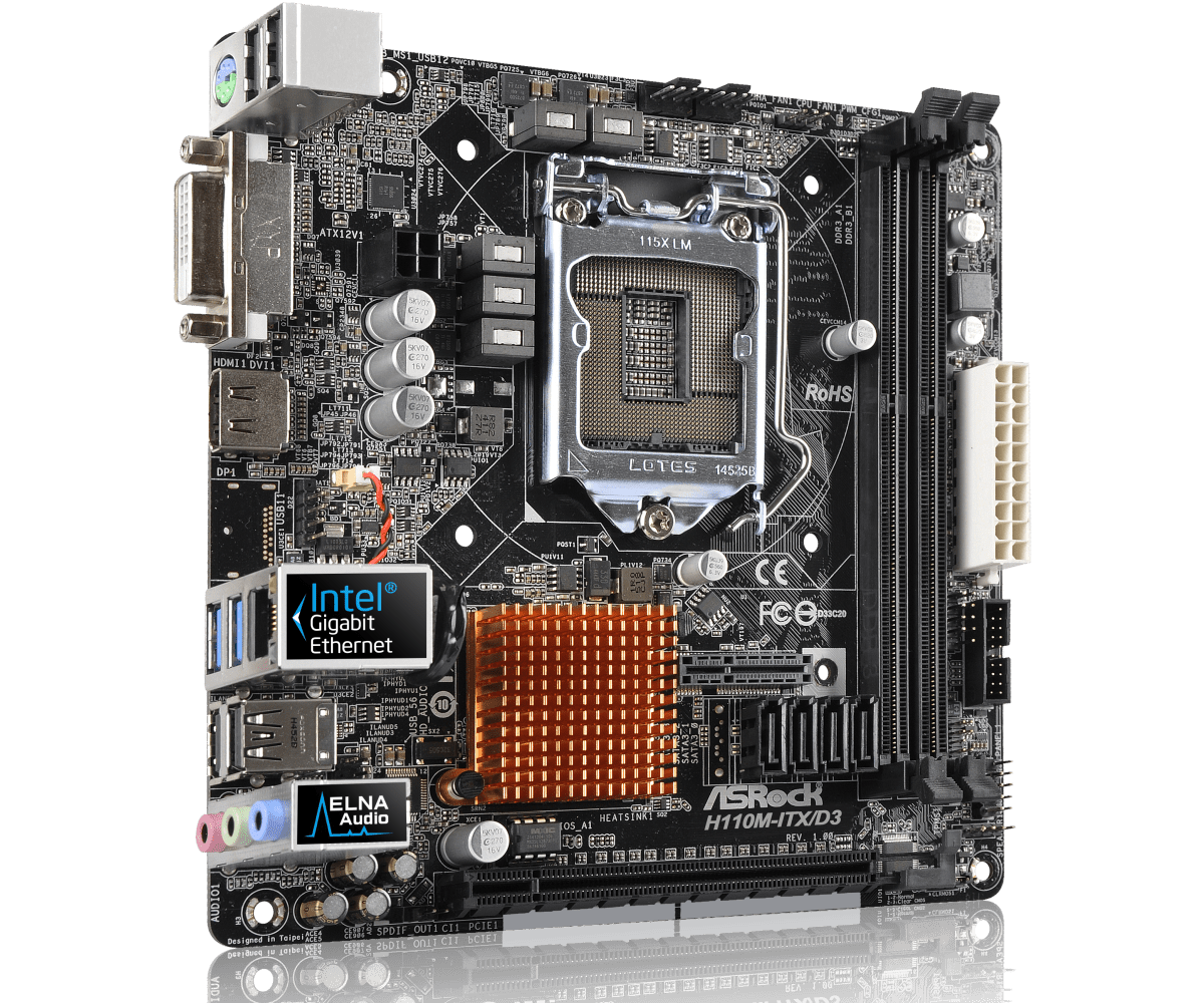 ASRock > H110M-ITX/D3